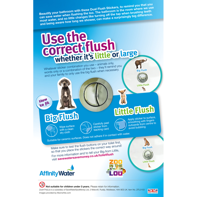 Dual Flush Stickers for Affinity Water Customers